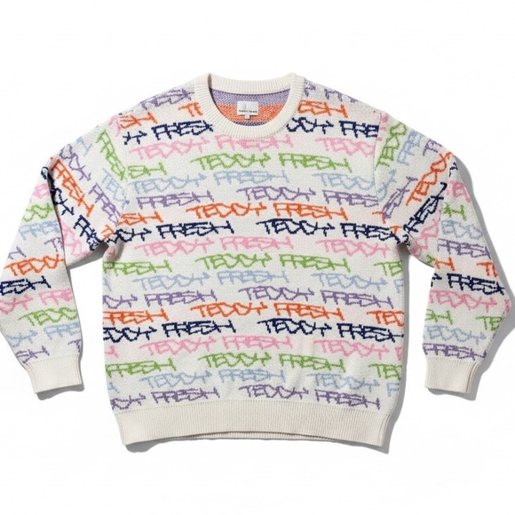 Teddy Fresh | Sweaters | Teddy Fresh Sweater 3x All Over Multi Color ...